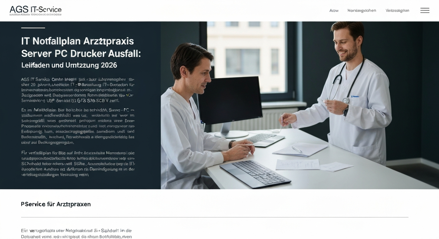 IT Notfallplan Arztpraxis Server PC Drucker Ausfall: Leitfaden und ...